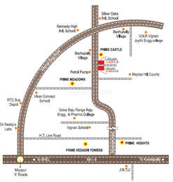 Prime Constructions Builders Prime Arcadia Map - Nizampet, Hyderabad ...