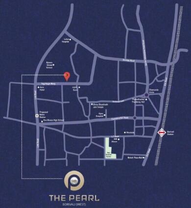Prime Smile JV Prime The Pearl Map - Borivali West, Mumbai Location Map