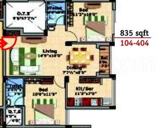 3 BHK / Bedroom Apartment / Flat for rent in Prince Village Phase 1 ...