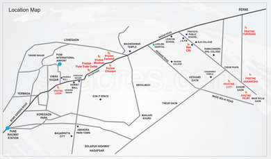 Pristine Properties Pristine Purvrang Map - Wagholi, Pune Location Map