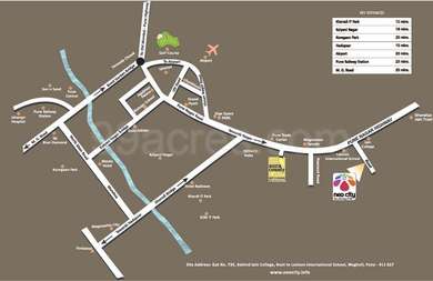 Maple Shelters Neo City Map - Wagholi, Pune Location Map