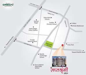 Pritam Constructions Shree Saptashrunghi Heights Map - Indira Nagar ...