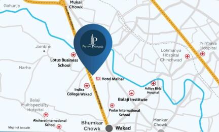 Prithvi Group Prithvi Paradise Map - Tathawade, Pune West Location Map