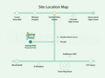 Prithvi Groups Prithvi Springfield Map - Balagere, Near Panathur ...