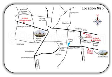 Prithvi Infrastructure Prithvi Palace Map - Siddharthanagar, Mysore ...