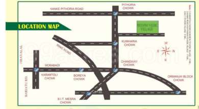 Prithwi Infra Homes Prithwi Vedic Village Map - Kanke, Ranchi Location Map