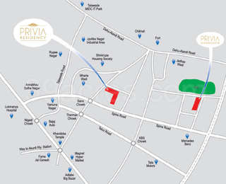 Prive Errectors Privia Residency Map - Newale Wasti, Tathawade Location Map