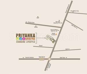Priyanka Group Priyanka Lifestyle Map - Halol, Vadodara Location Map