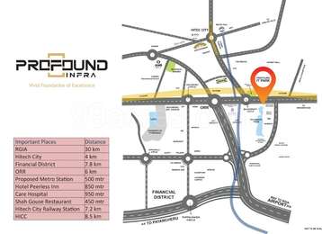 Profound Infra Profound IT Park Map - Gachibowli, Hyderabad Location Map