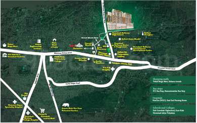Protech Housing Protech Akansha Map - Noonmati, Guwahati Location Map