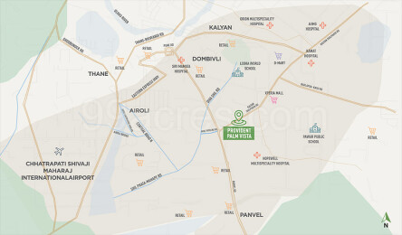 Provident Housing Provident Palmvista Map - Shilphata, Navi Mumbai ...