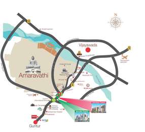 Pruthvi Developers Guntur Pruthvi Amrutha Towers Map - Kaza, Guntur ...