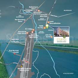Srijan Realty Eternis Map - Jessore Road, Kolkata Location Map