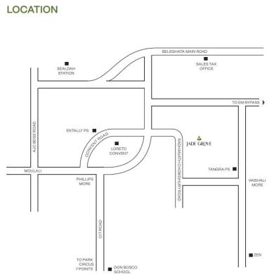 PS Group PS Jade Grove Map - Entally, Kolkata Location Map