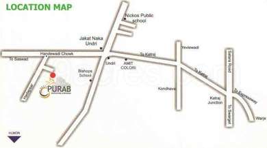 Purab Developers and Builders Purab Kunj Map - Handewadi, Pune Location Map