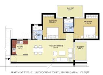 2 BHK Apartment / Flat for sale in Puri Pratham Sector 84 Faridabad ...