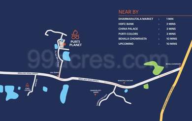 Purti Realty Purti Planet Map - Behala, Kolkata Location Map