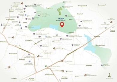 Purva Land Purva Oakshire Map - Rampura, Bangalore Location Map