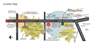 Pushkar Homes Pushkar Orchid Greens Map - Buti Bori, Nagpur Location Map