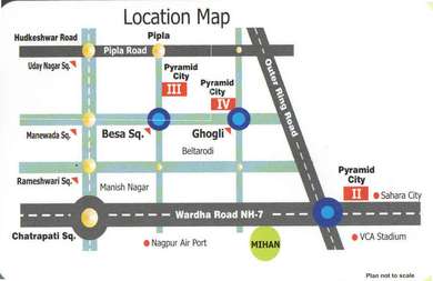 Pyramid Group Builders Pyramid City 4 Map - Besa, Nagpur Location Map