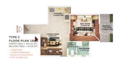 3 BHK Apartment / Flat for sale in Pyramid Altia Sector-70 Gurgaon ...