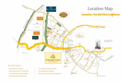 Pyramid Infratech Pyramid Elite Map - Sector 86, Gurgaon Location Map