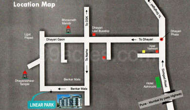 R.R Developers R R Linear Park Map - Dhayari, Pune Location Map