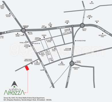 R.B. BUILDCON R B Sahitya Altezza Map - Naroda, Ahmedabad East Location Map