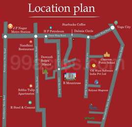 R Builders R Mountrose Apartment Map - 5th Phase JP Nagar, Bangalore ...