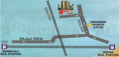 Shree Swastik Homes Radhai Malhar Heights Map - Dombivli East, Thane ...