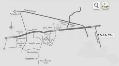 Radhika Constructions Radhika Vihar Map - Wagholi, Pune Location Map