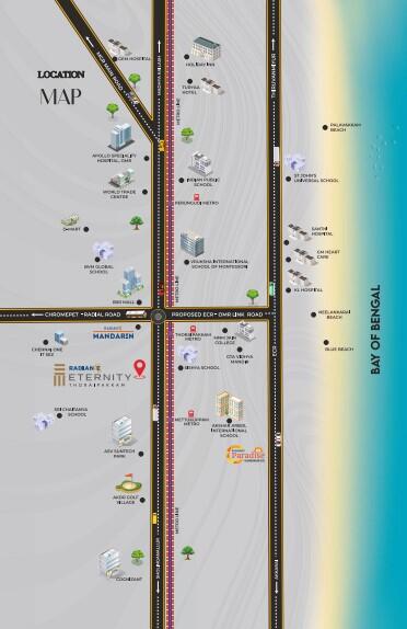 Radiance Realty Radiance Eternity Map - Thoraipakkam, Chennai Location Map