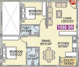 2 BHK Apartment / Flat for sale in Radiant Karel Nayandanahalli ...