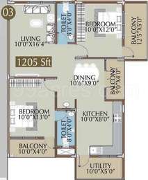 2 BHK / Bedroom Apartment / Flat for rent in Radiant Lake View KR Puram ...