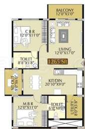 3 BHK Apartment / Flat for sale in Radiant Elitaire 8th Phase JP Nagar ...