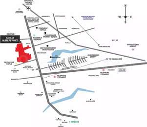 Raheja Universal Raheja Waterfront Map - Kulai, Mangalore Location Map
