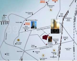 Raheja Universal Builders Raheja Imperia Map - Worli, South Mumbai ...