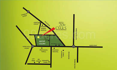 Rahul Constructions Builders Rahul 20 Oaks Map - Mayur Colony, Kothrud ...