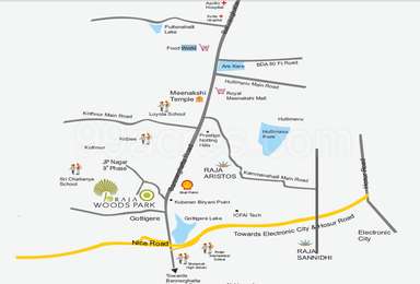 Raja Housing Ltd Raja Woods Parkk Map - 9th Phase JP Nagar, Bangalore ...