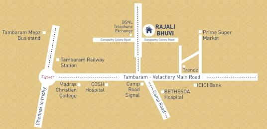Rajali Promoters Rajali Bhuvi Map - Selaiyur, Chennai South Location Map