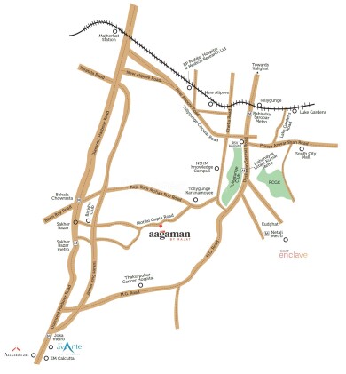 Rajat Group Aagaman by Rajat Map - Tollygunge, Kolkata South Location Map