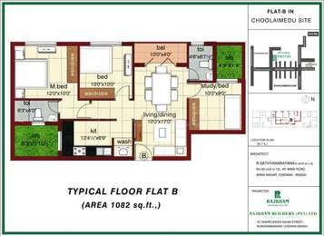 3 BHK Apartment / Flat for sale in Rajkham Salam Castle Choolaimedu ...