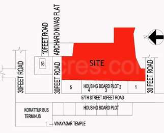 Rajni Foundations Rajni Lotus Map - Korattur, Chennai Location Map