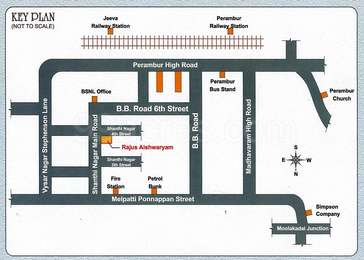 Rajus Flat Promoters Rajus Aishwaryam Map - Perambur, Chennai Location Map