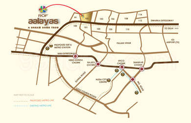 ROF Group ROF Aalayas Map - Sector 102 Gurgaon Location Map