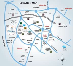 Ramky Group Ramky One Kosmos Map - Nallagandla, Hyderabad Location Map