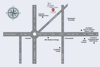 Rand Group Rand Pride Homes Map - Hoskote, Bangalore Location Map