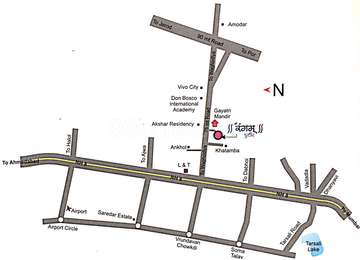 Rangam Homes Shree Rangam Kutir Map - Waghodia Road, Vadodara Location Map