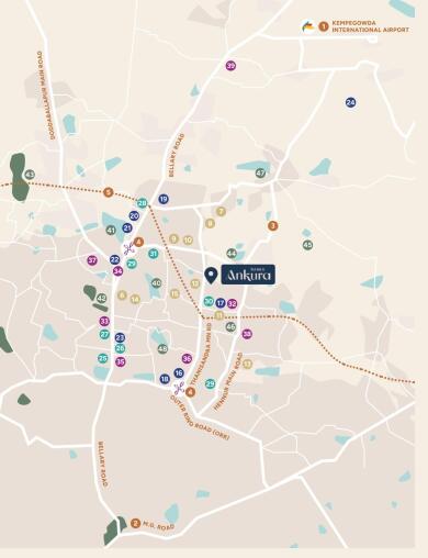 Ranka Group Ranka Ankura Map - Thanisandra, Bangalore Location Map