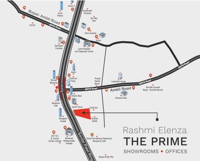 Rashmi Engicon Builders Rashmi Elenza The Prime Map - Ambli, Ahmedabad ...